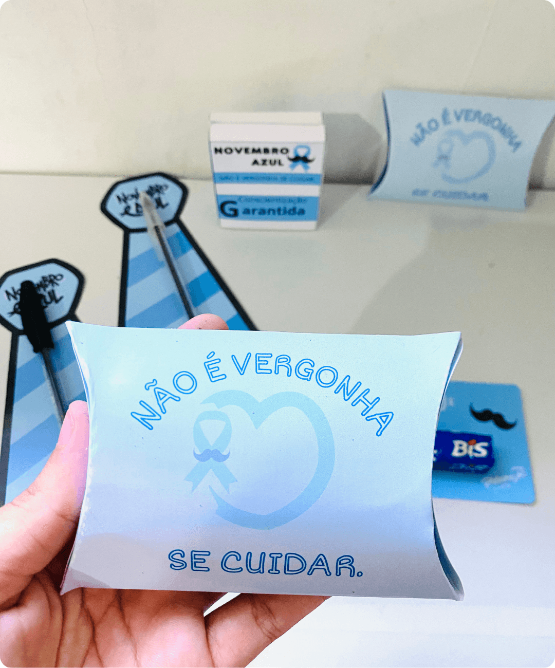 Lembrancinhas Novembro Azul em PDF | Tá Pronto