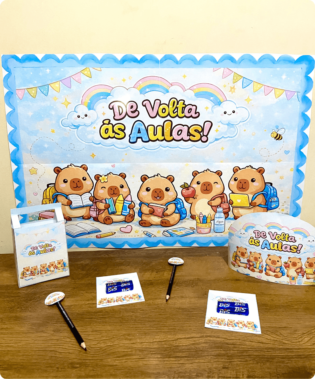 Kit volta às aulas tema capivara para Imprimi... | Tá Pronto