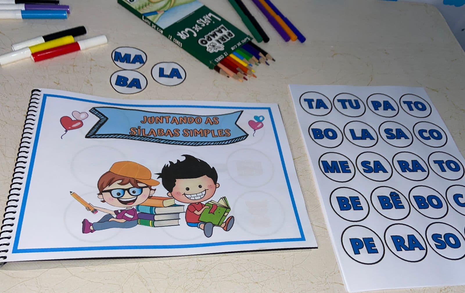 APOSTILA - JUNTANDO AS SÍLABAS SIMPLES: Brinc... | Tá Pronto